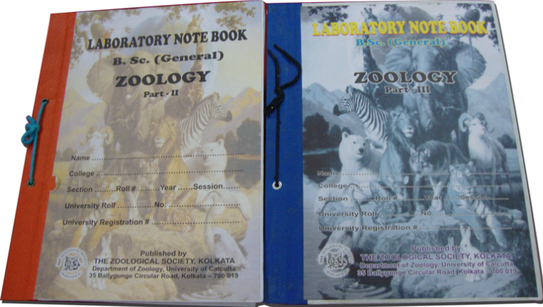 Laboratory Note Book – The Zoological Society, Kolkata